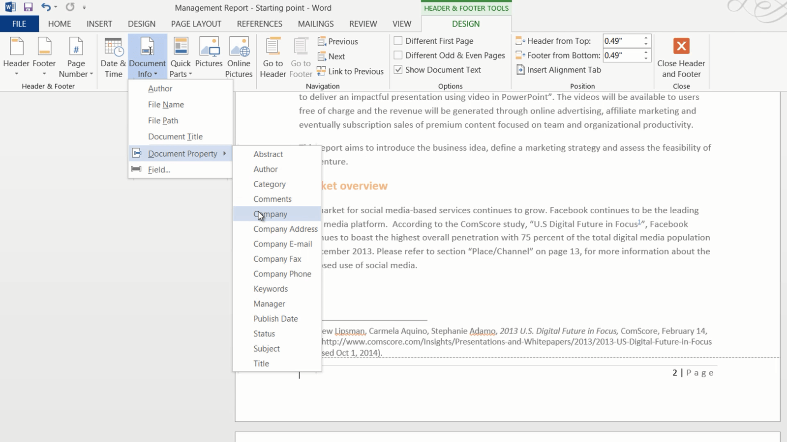 How To Create A Professional Report In Word 2013 How To Word